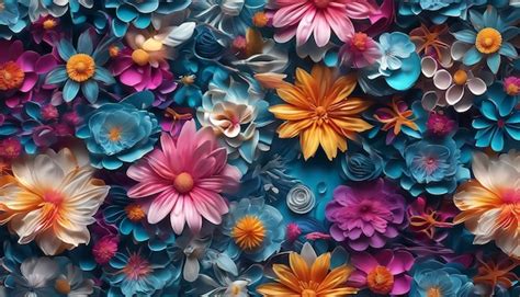 Premium Photo Floral Background Fantastic Colorful Floral Surface
