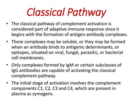The Complement System In Immunology Pptx Blood Disorders Diseases