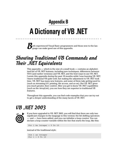 A Dictionary Of Vb Net