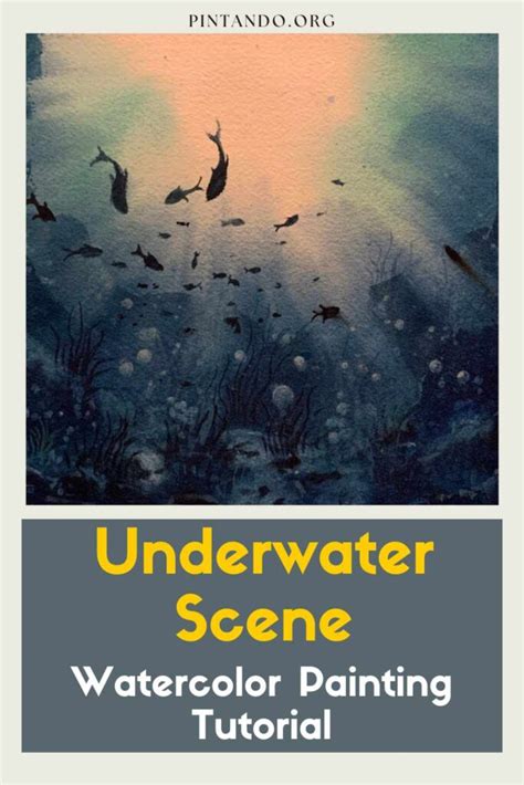 Underwater Scene Watercolor Painting Tutorial Pintando Org
