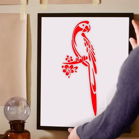 Parrot Stencil Reusable Stencil For Canvas And Wall Paintingid 317