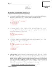 ECE 101 Fall 2018 HW1 Solutions Pdf Name ECE 101 Homework1 GRADE All Questions Are
