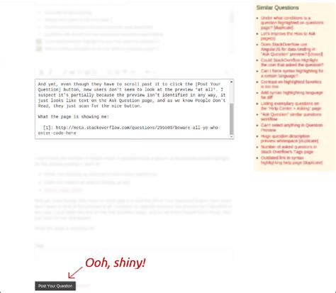 highlight the preview on the ask question page meta stack overflow