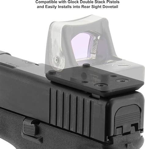 Utg Super Slim Rmr® Mount For Glock Rear Sight Dovetail 360 Arms