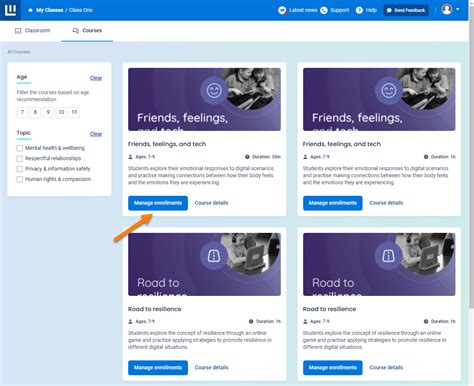 courses management for teachers classwize