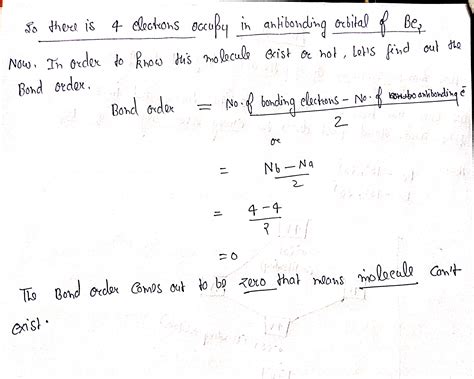 [solved] How Many Electrons Occupy The Antibonding Orbitals Of Be2 Is It Course Hero