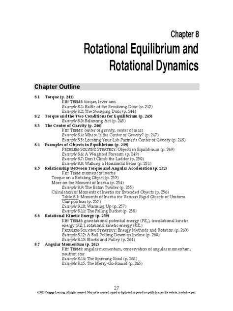 week 011 rotational equilibrium and rotational dynamics pdf