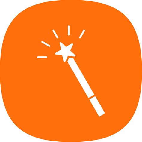 Magic Wand Glyph Curve Icon 42785603 Vector Art At Vecteezy