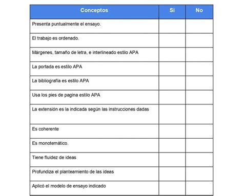 Lista De Cotejo Para Evaluar En El Aula 8 Ejemplos Prácticos