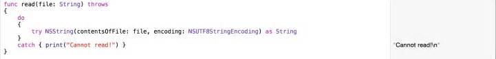 Xcode Do Try Catch Usage In Swift 2 Stack Overflow