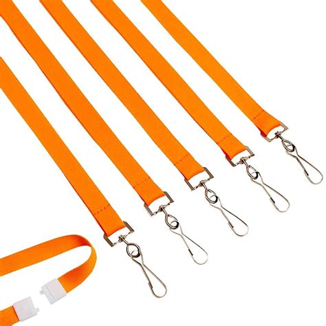 25 Pack Bright Wide Lanyards For Name Badges With Safety Breakaway