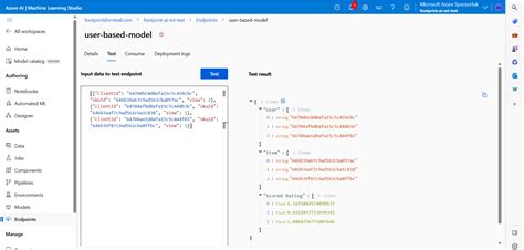 error in testing wideanddeeprecommender model trained in azure ml