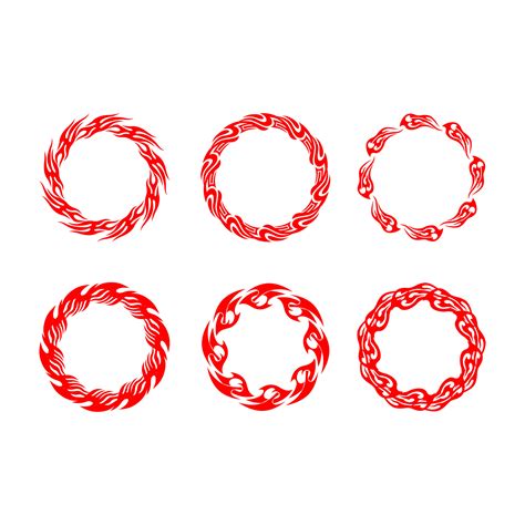 Flames Border White Background