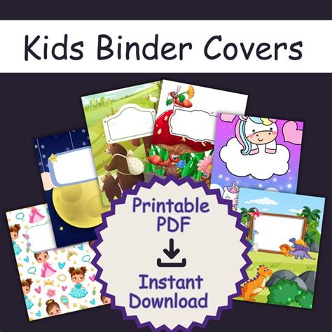 Printable Binder Covers For Girls Etsy