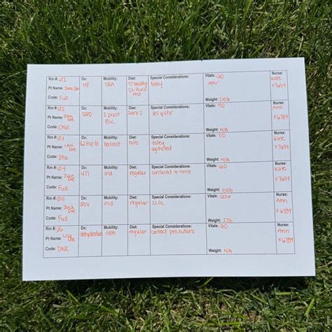 Pca Assignment Sheet Etsy