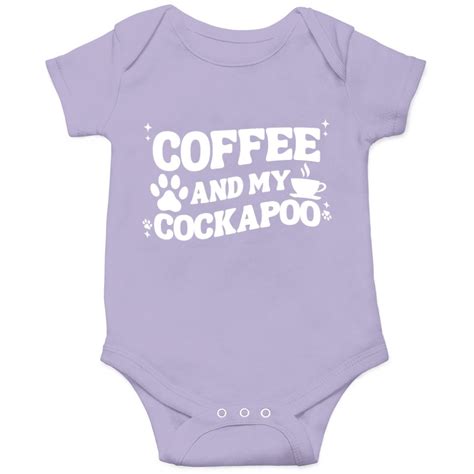 Coffee And Cockapoo Dog For Men Women Funny Cockapoo Mom Dad 3 Onesies