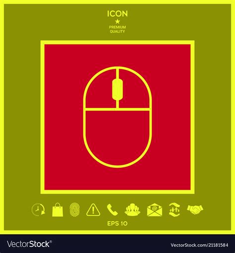 Computer Mouse Symbol Icon Royalty Free Vector Image