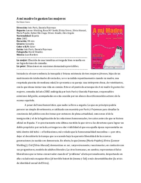 Pdf A Mi Madre Le Gustan Las Mujeres