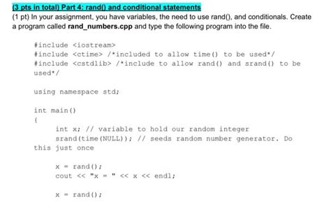 Solved Pts In Total Part Rand And Conditional Chegg