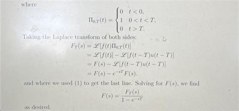 solved 2 suppose f t is a piecewise continuous function