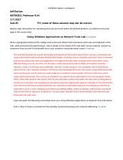 NETW W Lab Report Template NETW Week Lab Report Jeff Darian NETW Professor R M