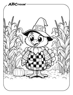 Thanksgiving Coloring Pages Abc Mouse