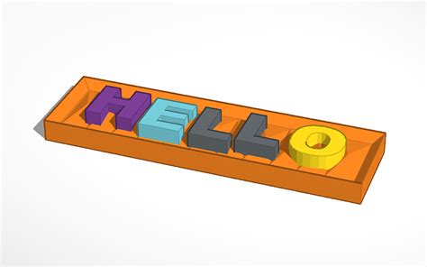 3d Design Lesson Hello Letters Result Tinkercad