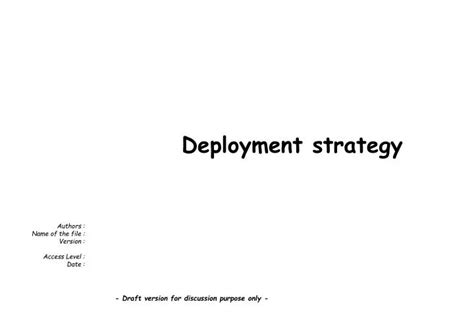 PPT Deployment Strategy PowerPoint Presentation Free Download ID 249008