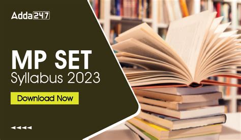 MP SET Syllabus 2023 And New Exam Pattern Download