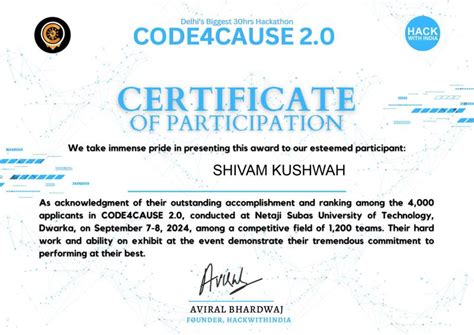 shivam kushwah on linkedin hackathon code4clause hackwithindia