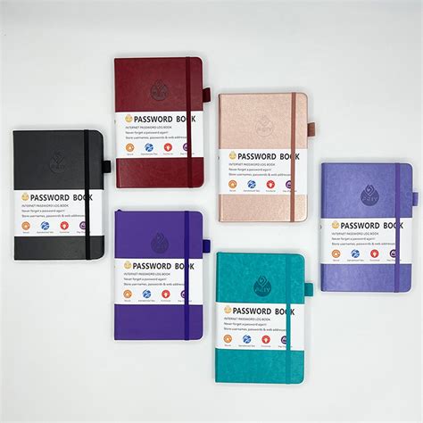 A6 Password Book With Alphabetical Tabs Colorful Hardcover Password