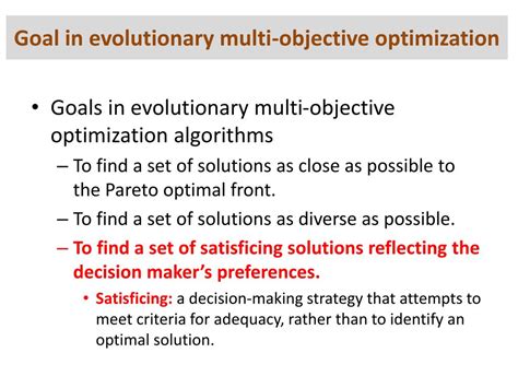 PPT Evolutionary Multi Objective Optimization A Big Picture PowerPoint Presentation ID