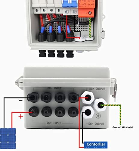 JMELEHW 4 String PV Combiner Box Solar Connectors Solar Combiner Box With 15A Rated Current