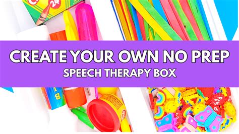 Create Your Own No Prep Speech Therapy Activity Box