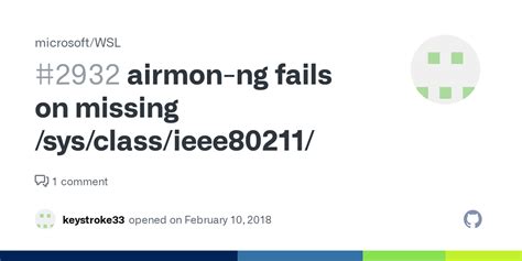 Airmon Ng Fails On Missing Sysclassieee80211 · Issue 2932
