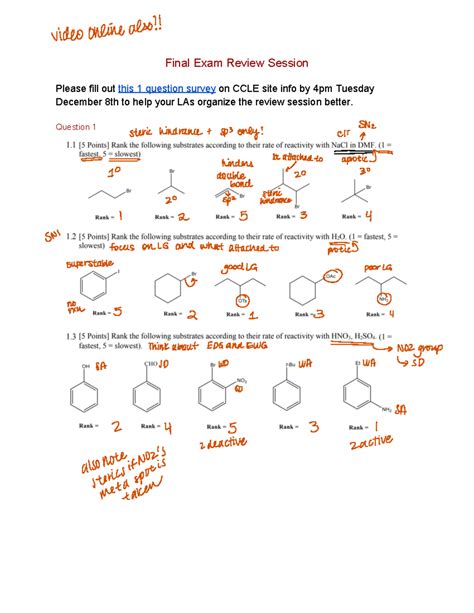Final Exam Review Session 2 Chem Final Exam Review Session Please Fill Out This 1 Question