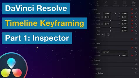 How To Keyframe In The Edit Page In Davinci Resolve Part 1 Inspector