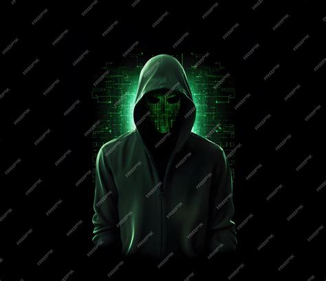 Premium Photo Front View Of Anonymous Hacker Concept Of Dark Web