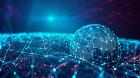 A Digital Globe With Blue Interconnected Data Points Global Connectivity Ai Powered