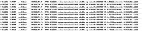 ASA Log Error Portmap Translation Creation Failed For Tcp Networking Spiceworks