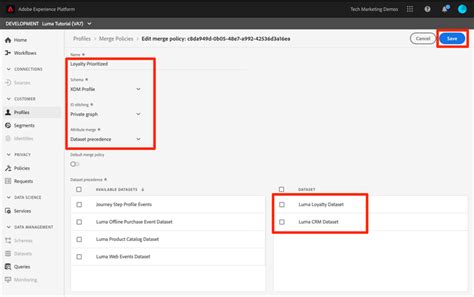 Crear Políticas De Combinación Adobe Experience Platform