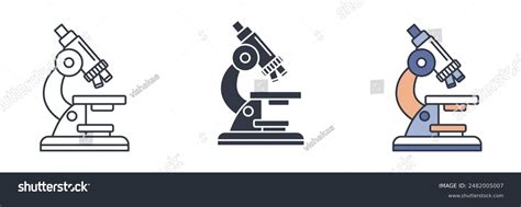 Microscope Icon Symbol Vector Illustration Isolated Stock Vector