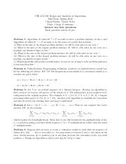 Sample Midterm Pdf CSE Design And Analysis Of Algorithms Mid Term Spring Closed