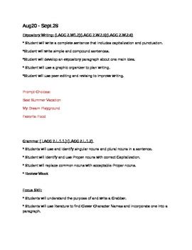 Second Grade Writing Plan Outline By Jeanette Teachers Pay Teachers