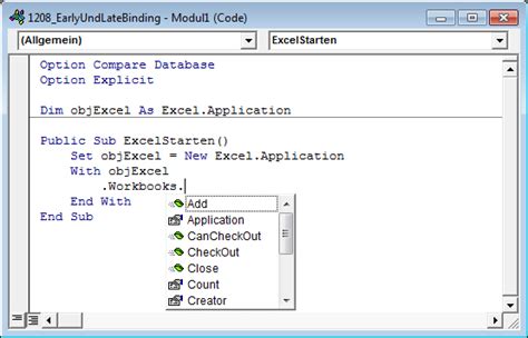 Early Binding Und Late Binding Access Basics