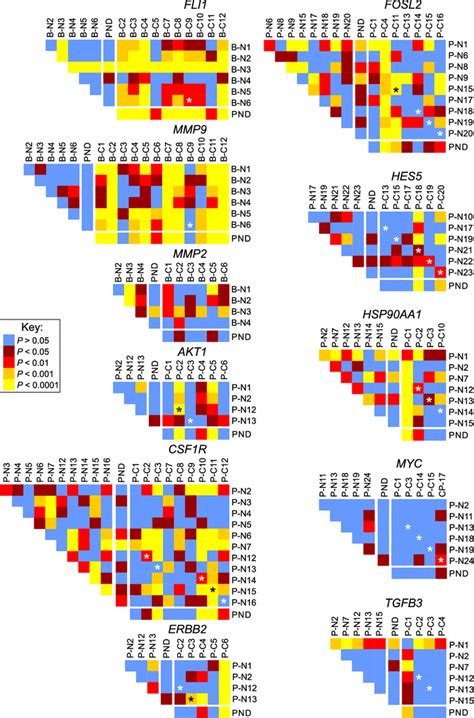 Statistical Cross Comparisons Of Gene Positioning In Cancer Tissues