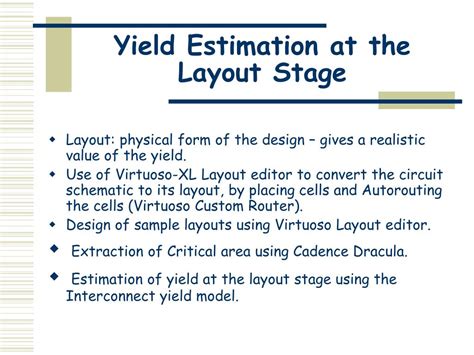 ppt yield estimation based on layout and process data powerpoint
