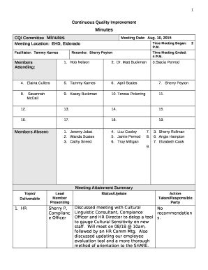 Status Update Doc Template PdfFiller