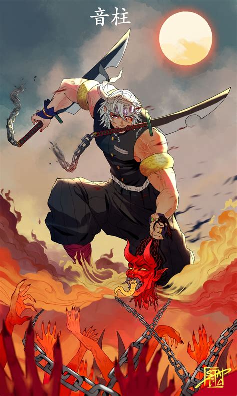 Uzui By Static 0rbit On Deviantart Démon Anime Fond Decran Dessin