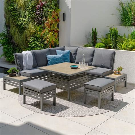 LG Outdoor Monza Deluxe Modular Dining Set With Adjustable Table ...